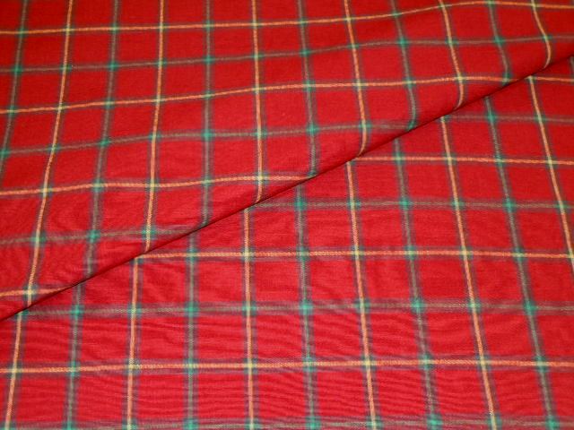 Closeout Decorator fabric Laura & Kiran's Box Plaid Red