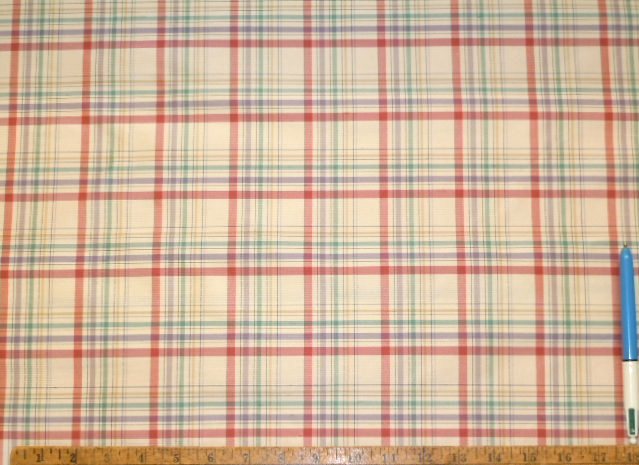 Ralph Lauren Silk Pattern Jasper Plaid Color Rouge