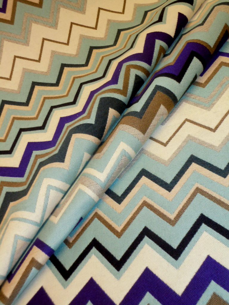 High UV Outdoor Fabric Pattern Tacking in Blues/Browns