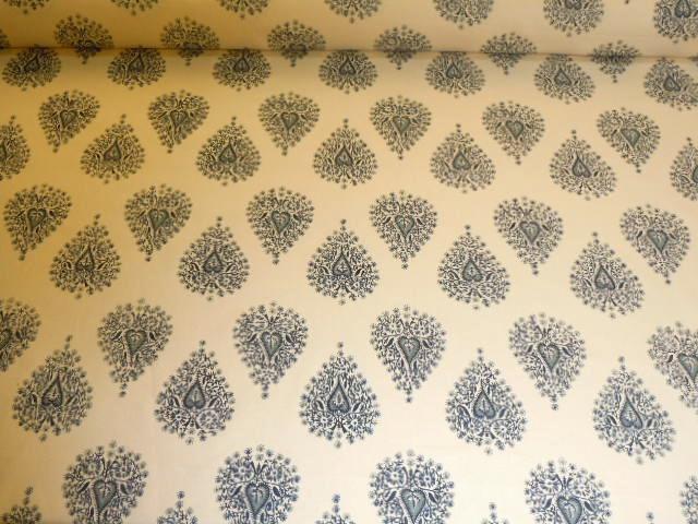 Laura & Kiran Pattern 0955 Woodrose fabric in China Blues