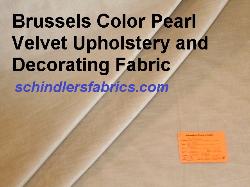 JB Martin Brussels in color pearl, Velvet Upholstery Fabric